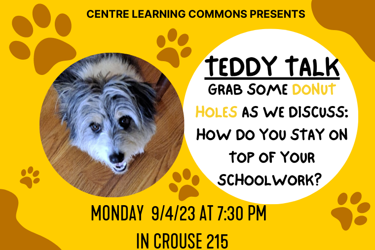 Teddy Talks- Time Management and Organization | Centre College