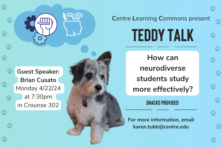 Teddy Talk- Study Strategies for Neurodiverse Students | Centre College